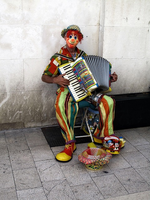 Street Musician Clown Accordion - Free photo on Pixabay - Pixabay