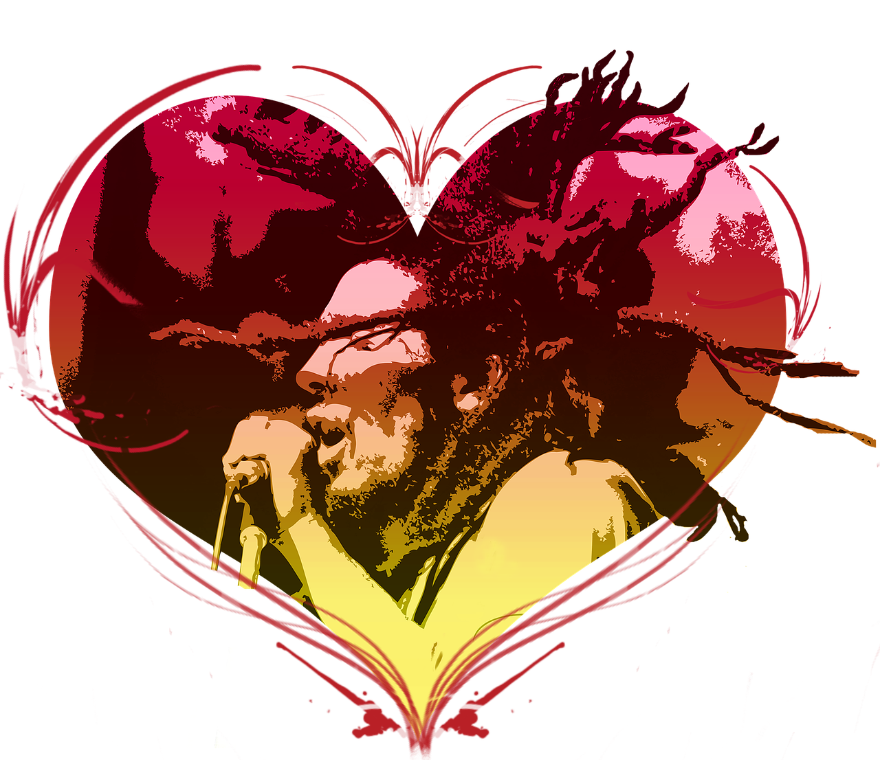 Corazón Jamaica Bob Marley - Imagen gratis en Pixabay