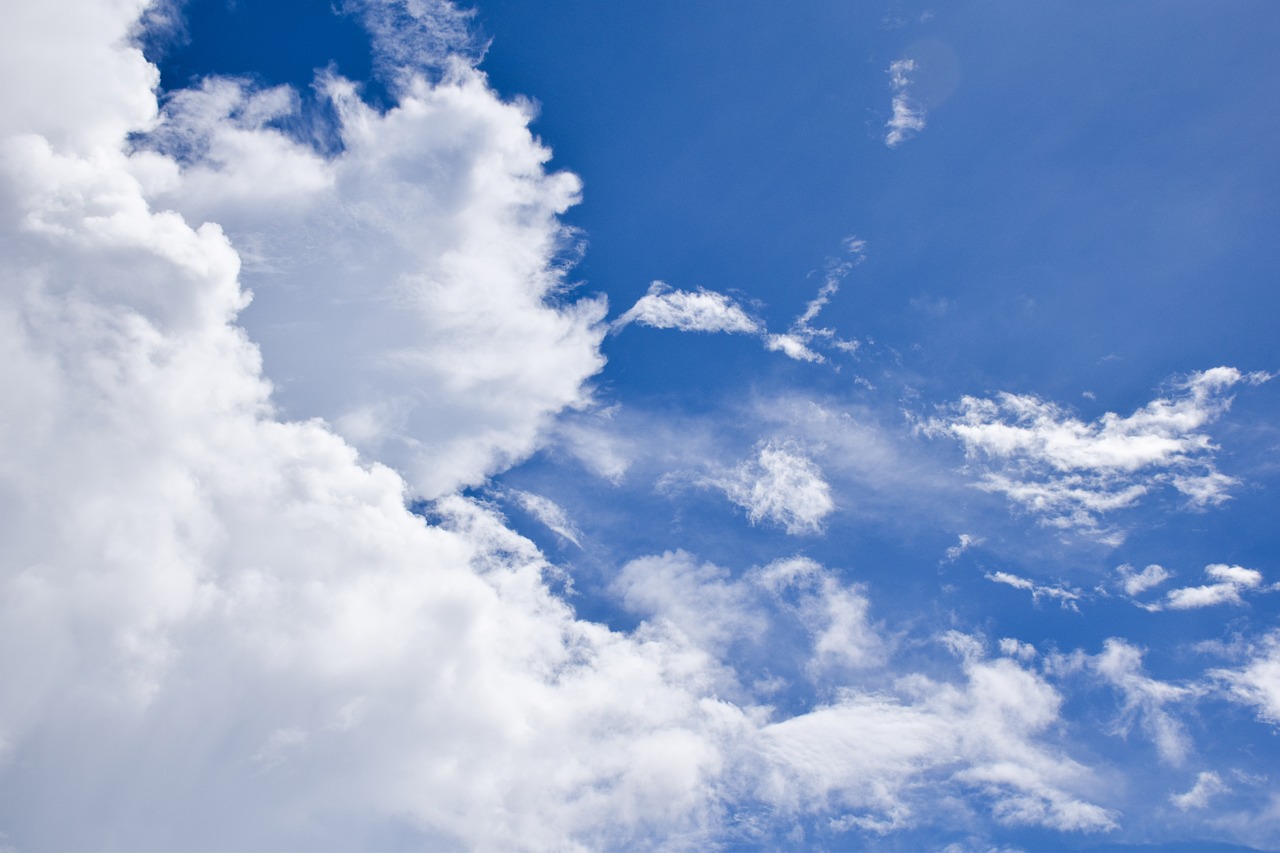 Clear Blue Sky With Clouds Wallpaper