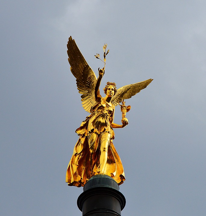 Peace Angel Gold Plated Munich - Free photo on Pixabay