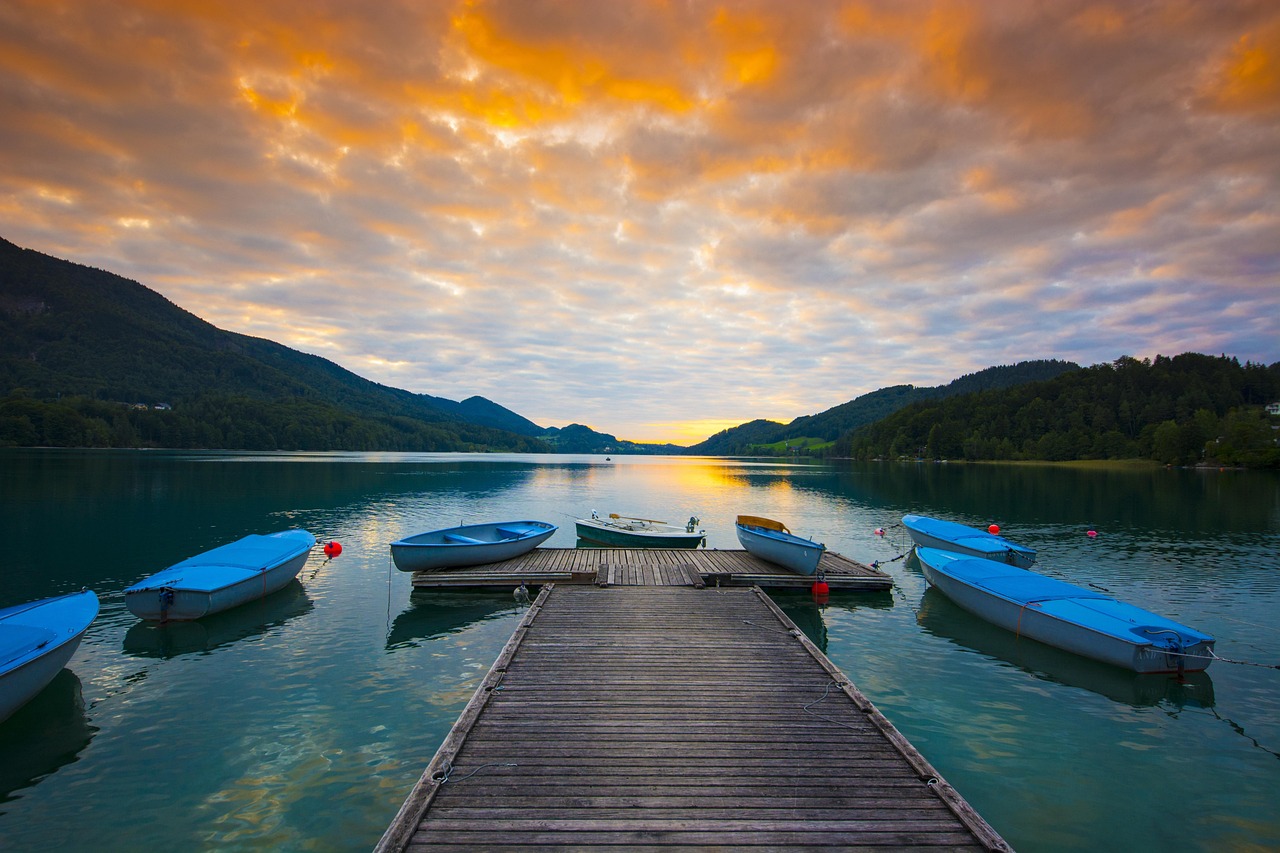 Lake View Sunset Glow Fu - Free photo on Pixabay