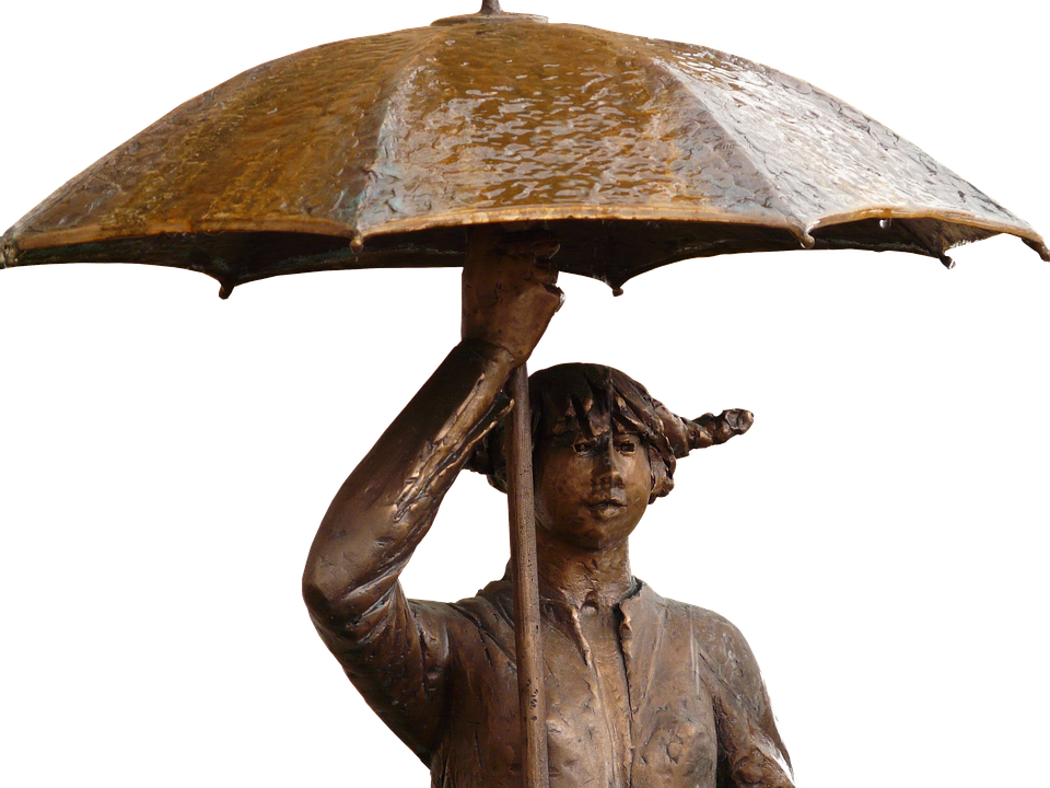 Statue Bronze Umbrella Figure Of A - Free photo on Pixabay