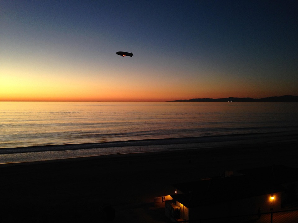 Airship Blimp Sunset - Free photo on Pixabay