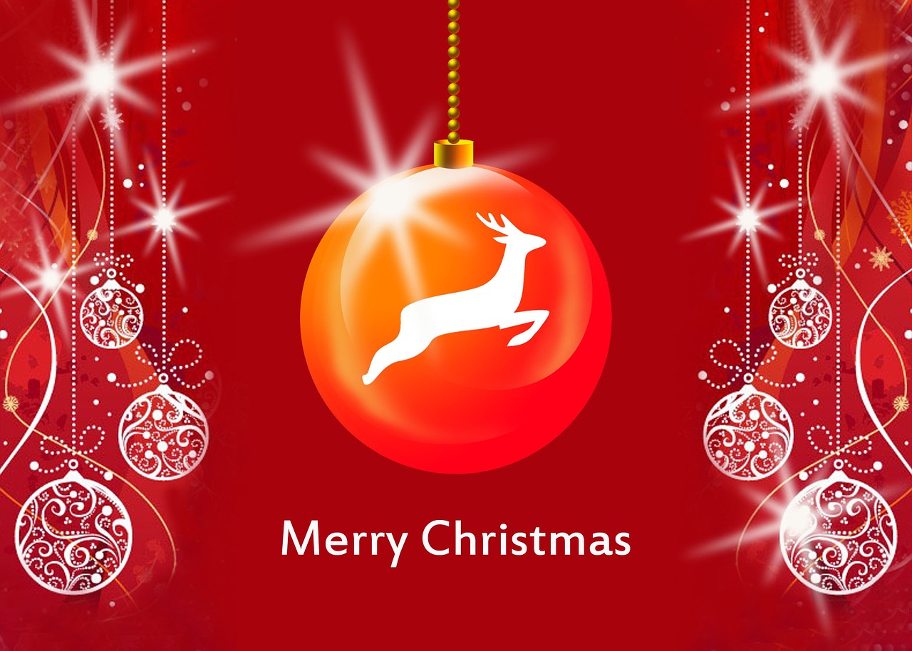 Download Christmas Greeting Card, Happy Holidays, Red. Royalty-Free ...
