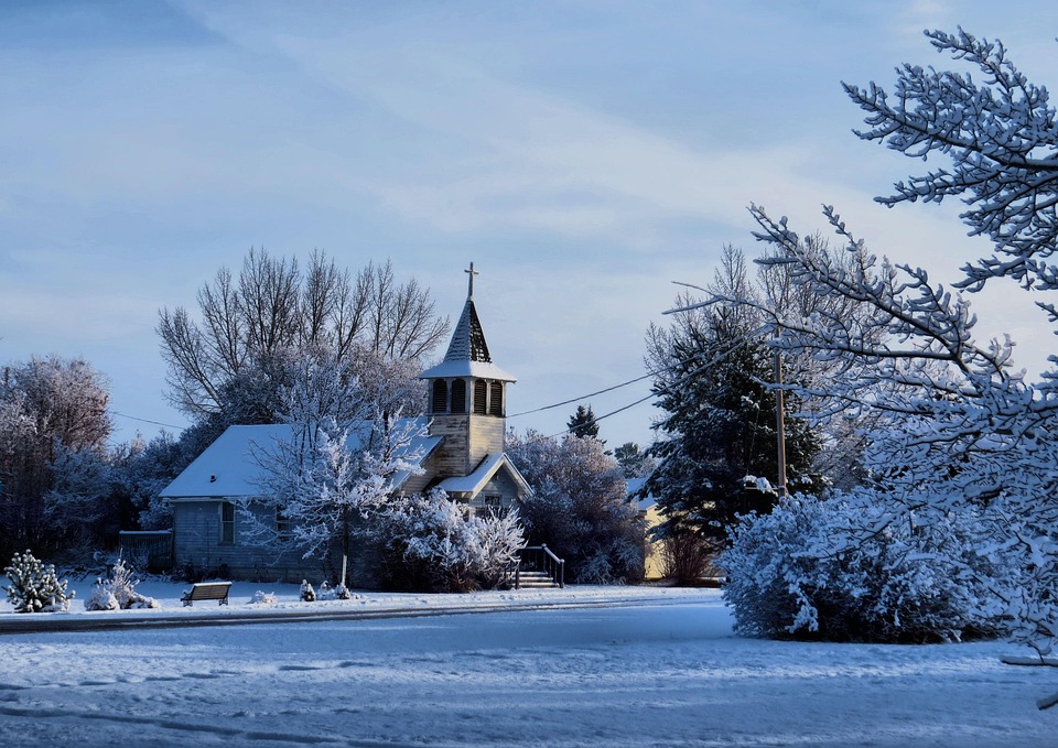 Snow Church Landscape - Free photo on Pixabay - Pixabay