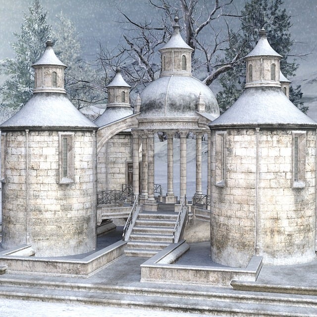Download Winter Landscape, Building, Nature. Royalty-Free Stock ...