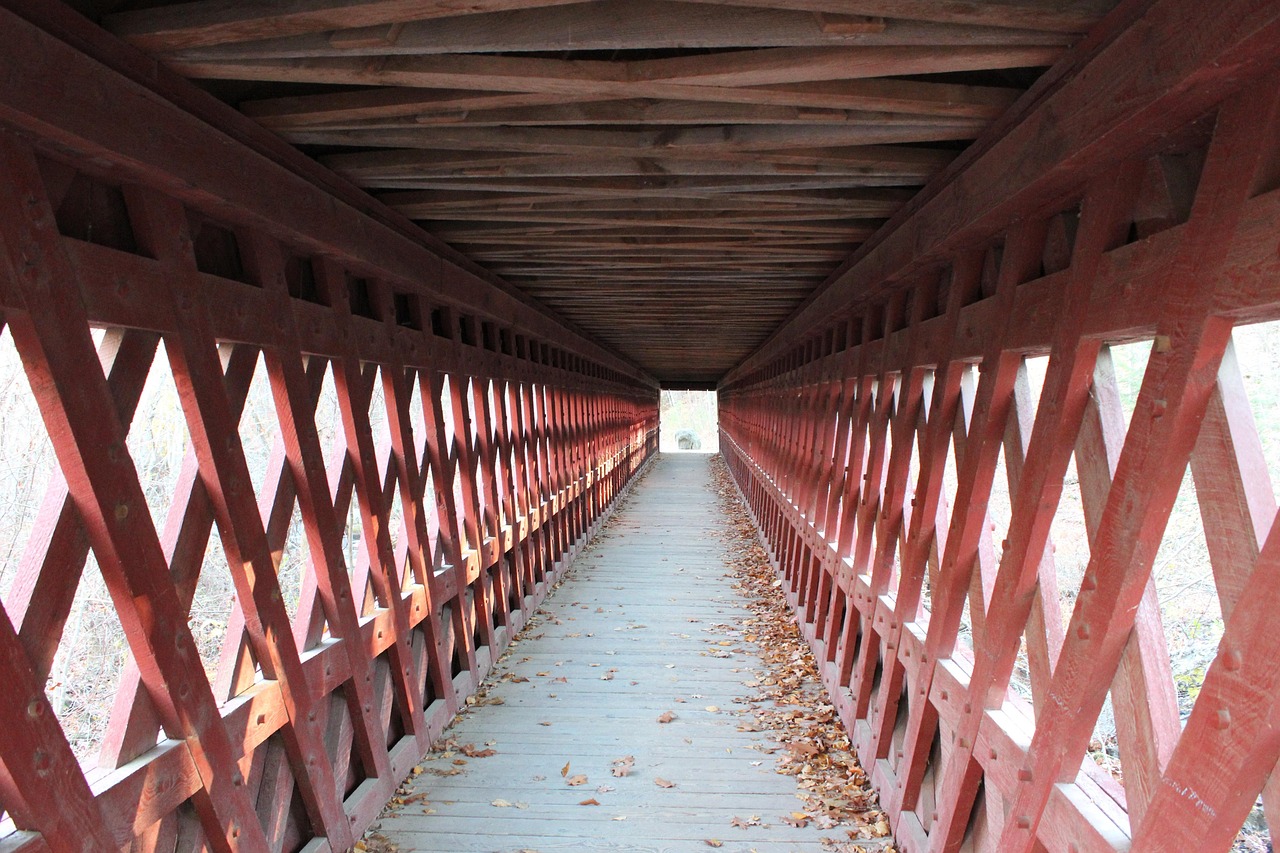 Covered Bridge Autumn Twilight - Free photo on Pixabay - Pixabay