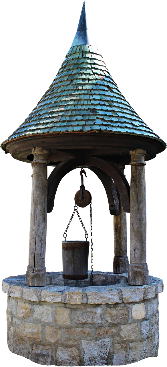 Stone Wishing Well Drawing