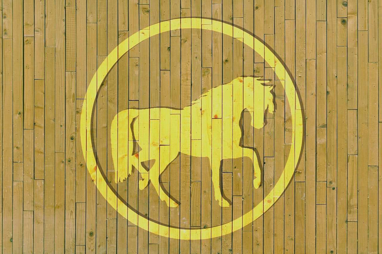 Hest I En Sirkel Logo Horse Engraving Illustration Logo Template