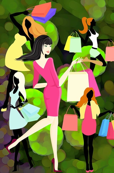 Girls Shopping Art Fantasy Wall - Free image on Pixabay