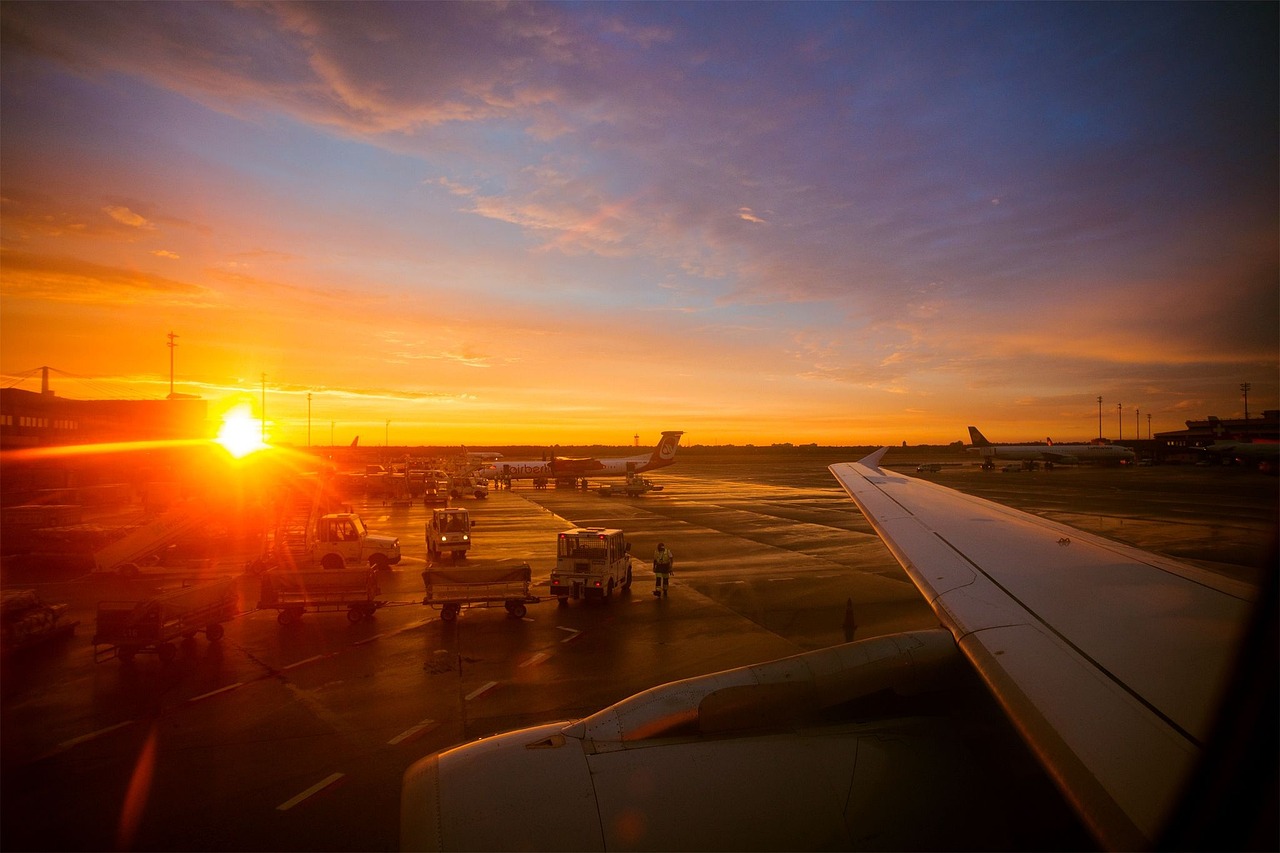 Airport Plane Sunset Vacation - Free photo on Pixabay