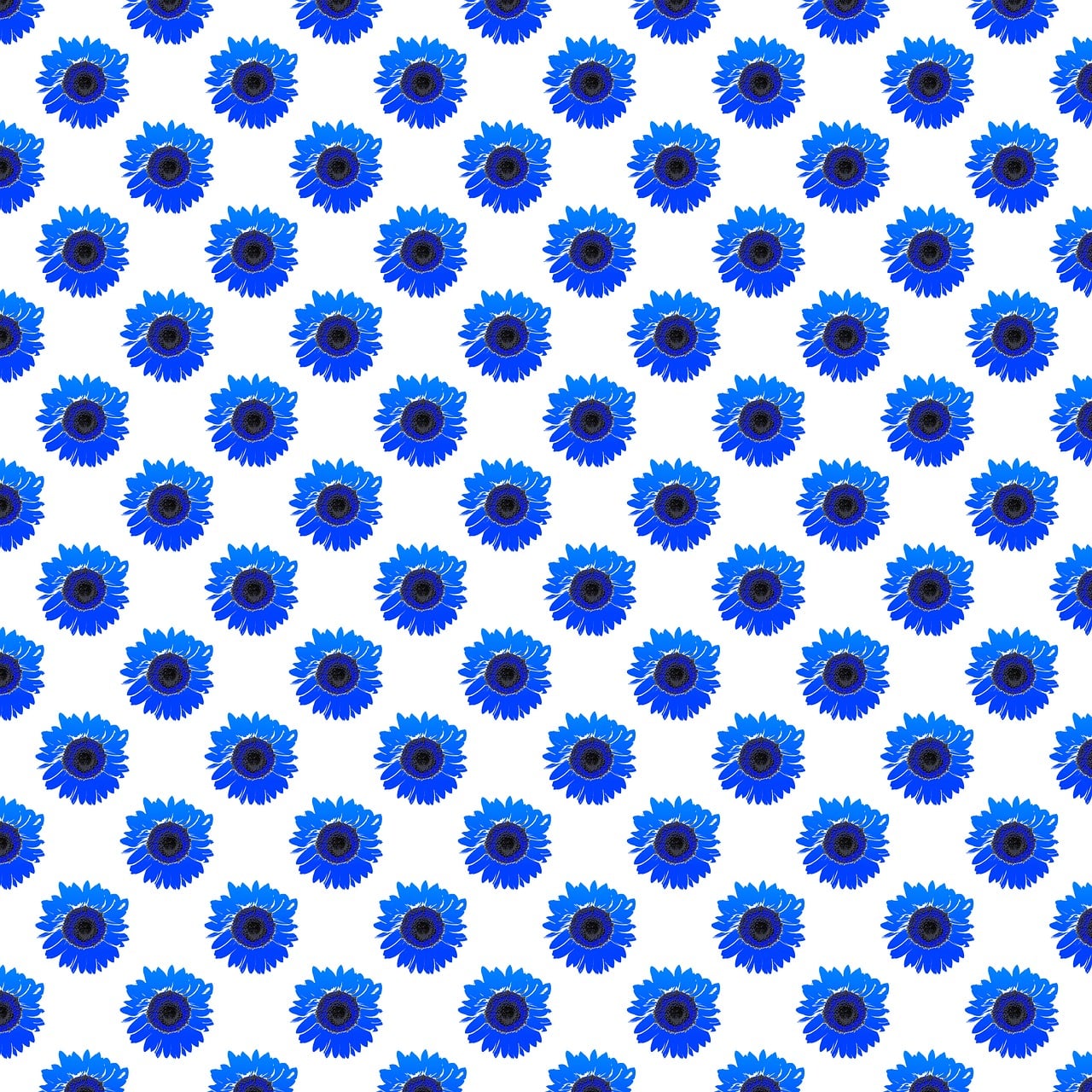 Download Sunflower Digital Paper, Blue Sunflower, Pattern. Royalty-Free ...