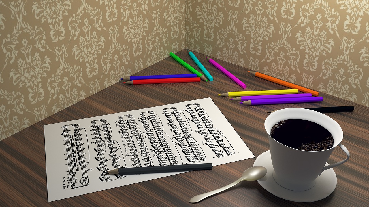 Download Coffee, The Pencils, Colored Pencils. Royalty-Free Stock ...