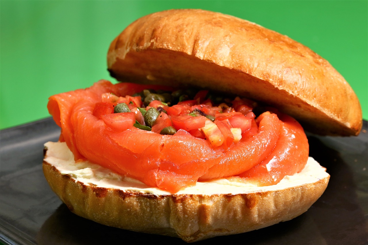 Salmon Cream Cheese Sandwich Food - Free photo on Pixabay