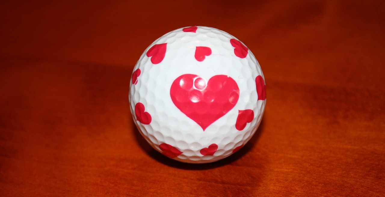 Golf Ball White Heart - Free photo on Pixabay