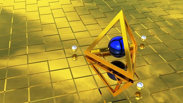 Download Tetrahedron, Sphere, Gold. Royalty-Free Stock Illustration ...