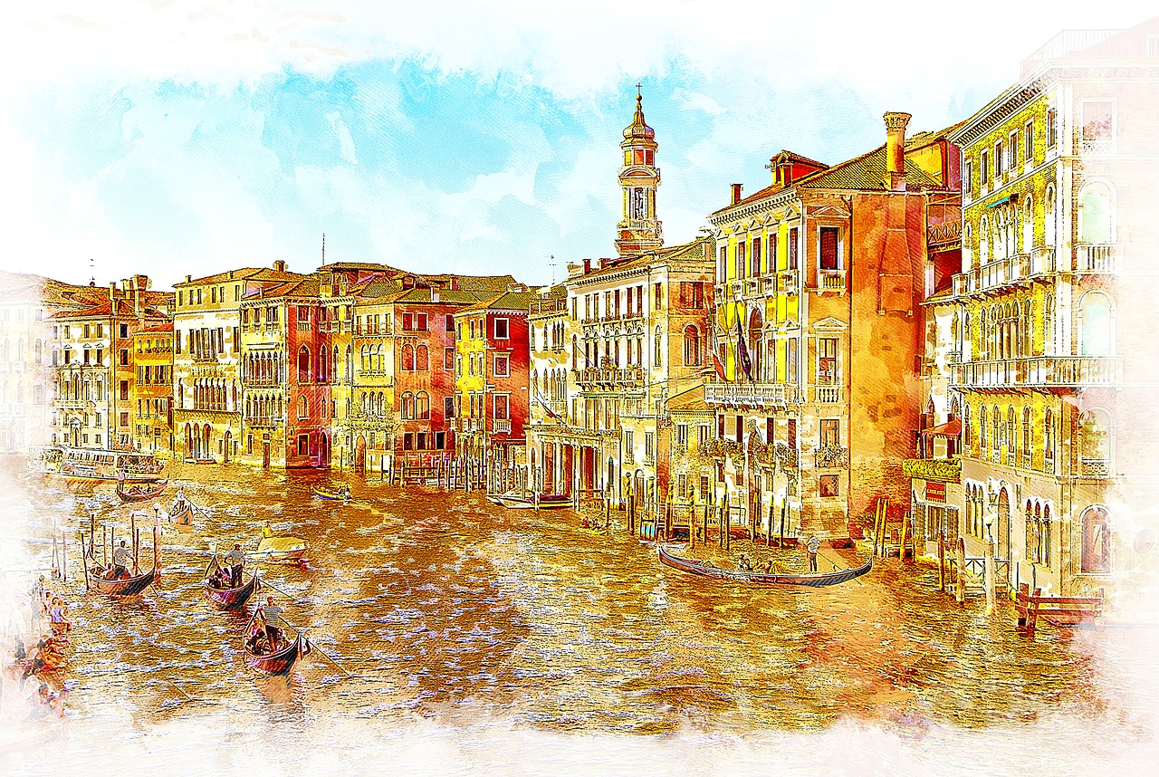 Download Venice, Italy, Boats. Royalty-Free Stock Illustration Image ...