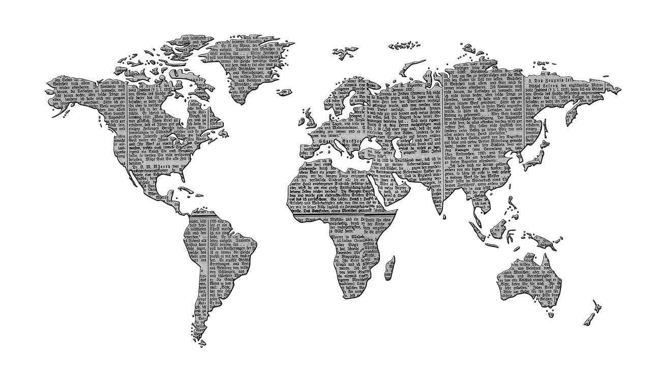 Download Map Of The World Newspaper News Royalty-Free Stock ...
