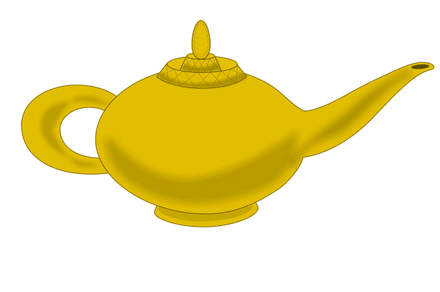 Cartoon Genie In A Bottle