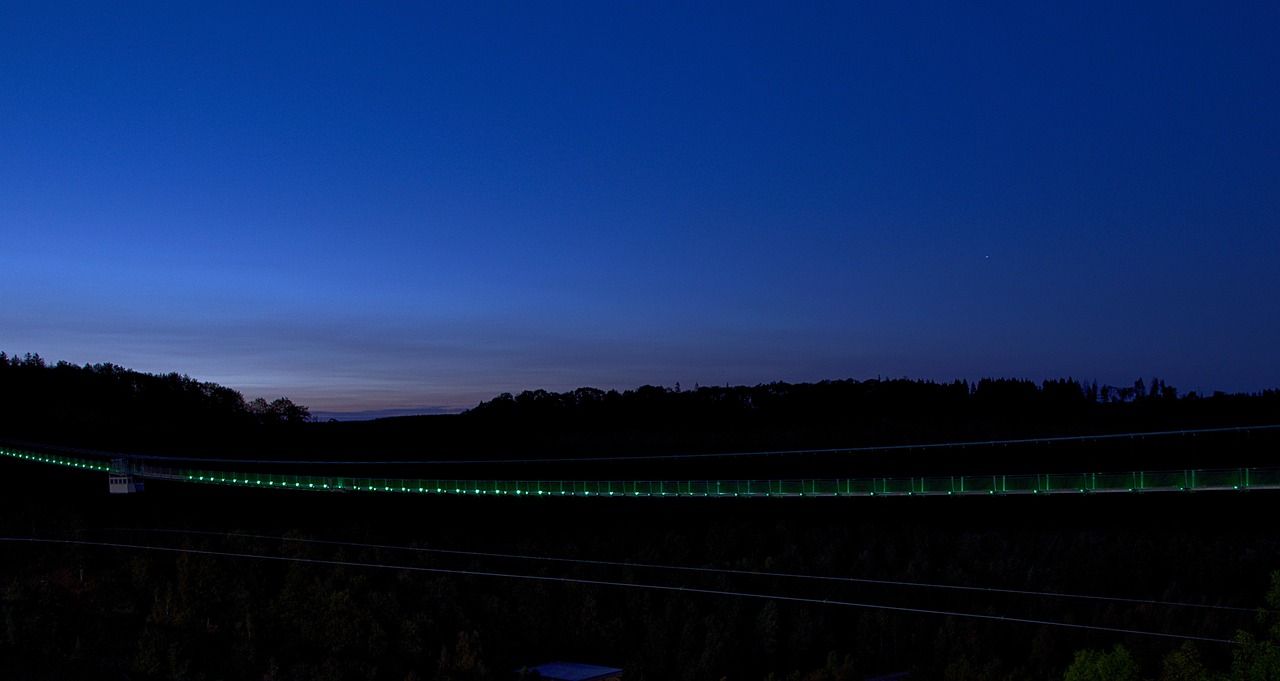 Blue Hour Suspension Bridge Resin - Free photo on Pixabay - Pixabay