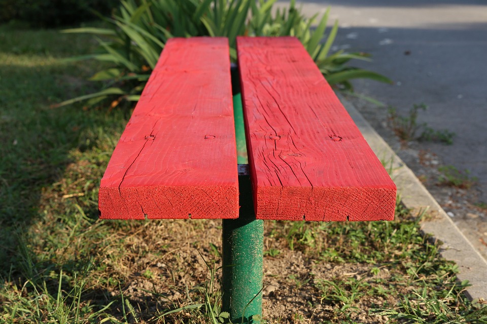 Red Bench Park Green - Free photo on Pixabay
