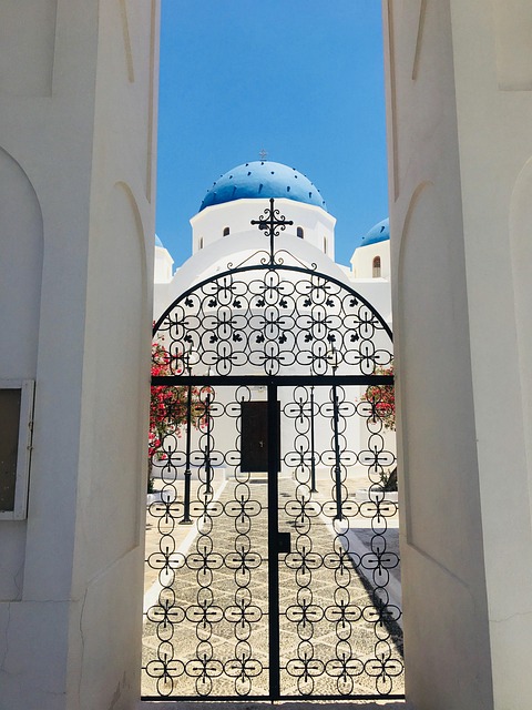 Santorini Telhado Azul Grécia - Foto gratuita no Pixabay - Pixabay