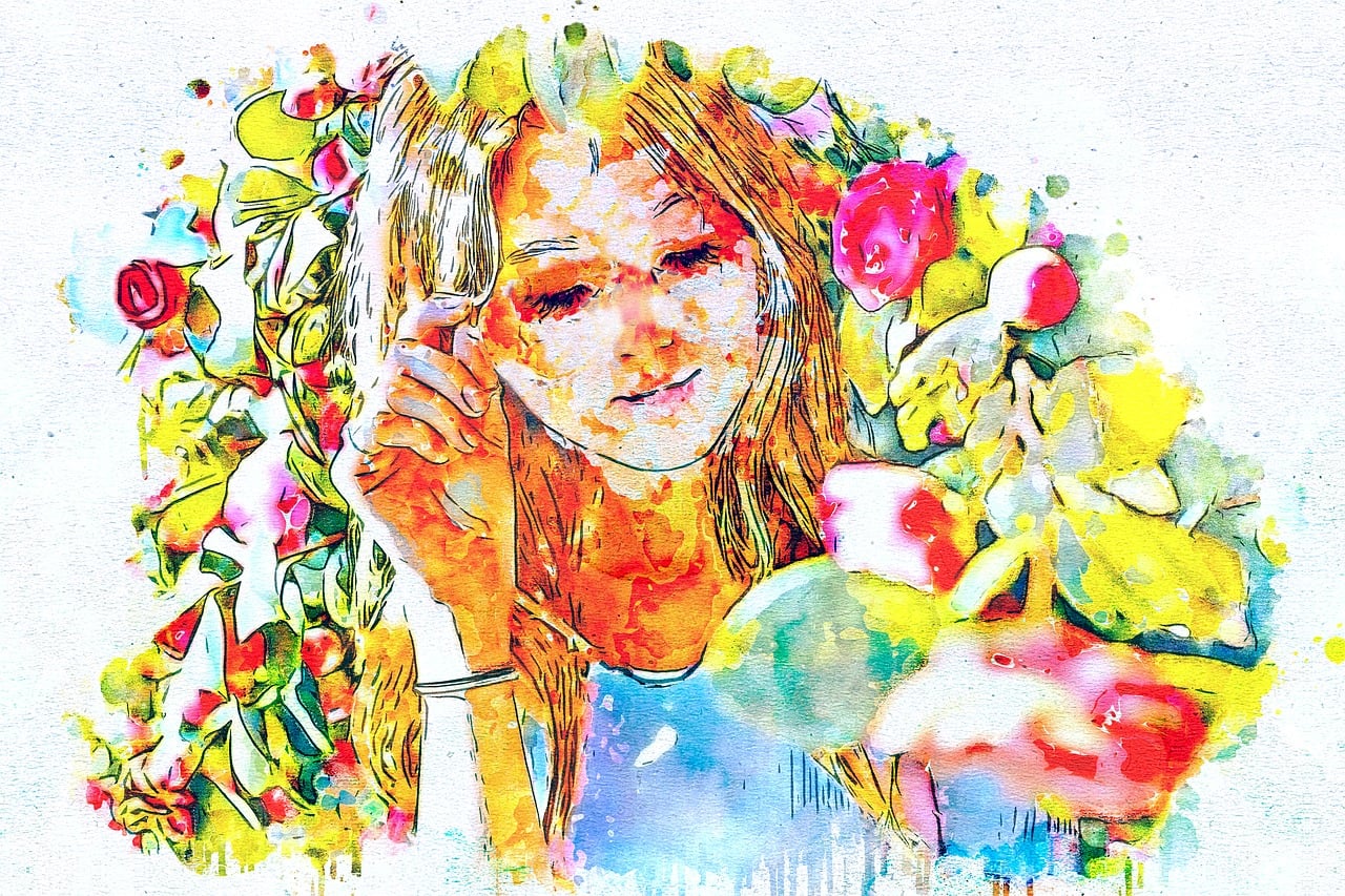 Download Girl, Portrait, Flowers. Royalty-Free Stock Illustration Image ...