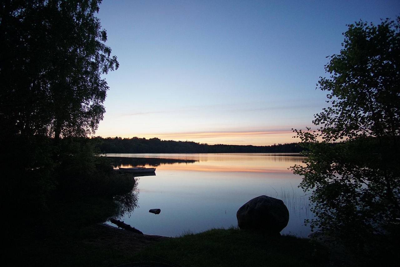 Suède Lac La Nature Le Coucher Du - Photo gratuite sur Pixabay - Pixabay