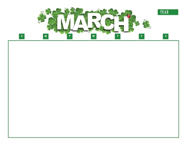 Download Calendar, March, Year. Royalty-Free Stock Illustration Image ...