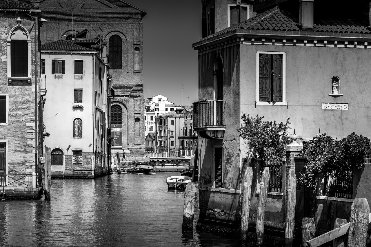 En Blanco Y Negro Venecia Italia - Foto gratis en Pixabay