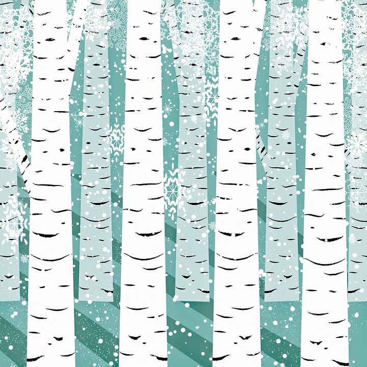 Download Birch Tree Background, Snow, Landscape. Royalty-Free Stock ...