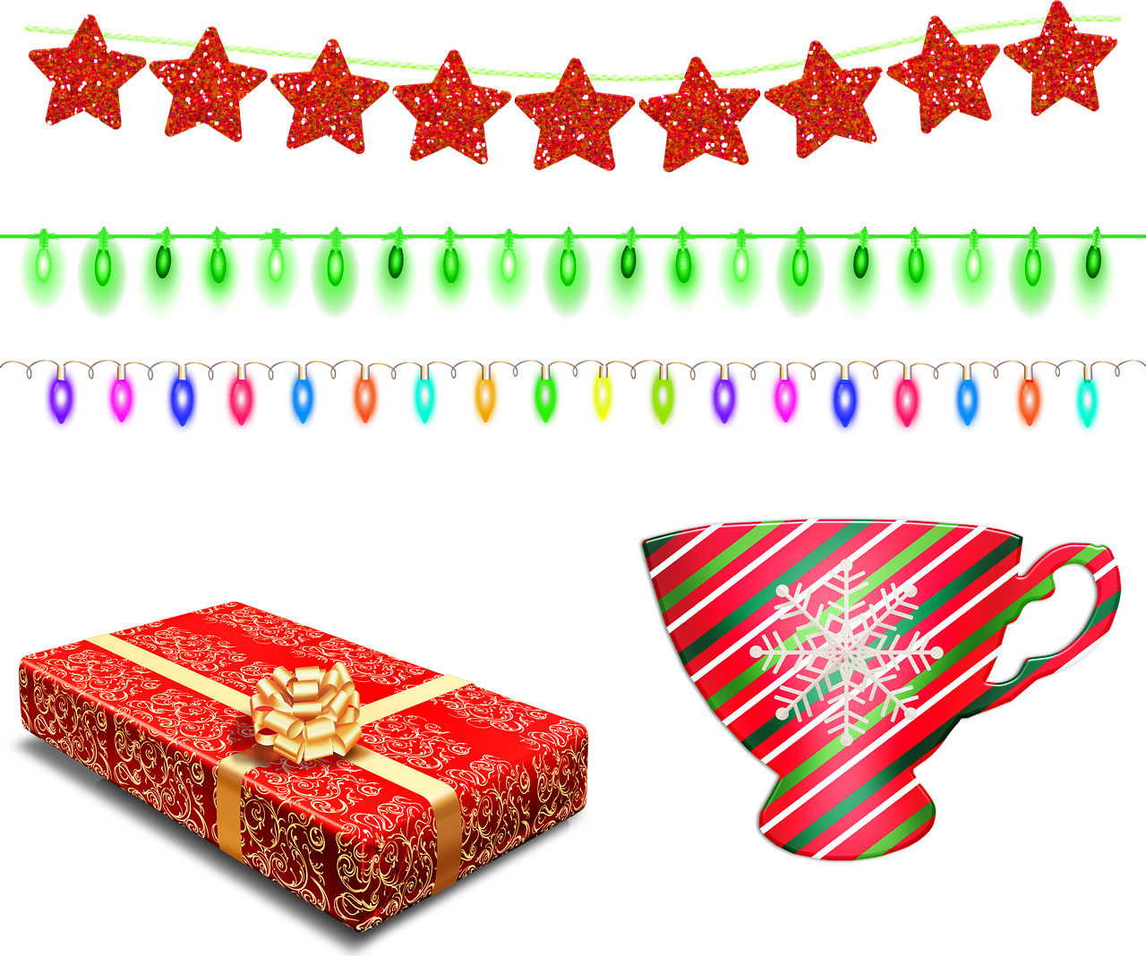 Download Christmas Decorations, Stars, Christmas Lights. Royalty-Free ...