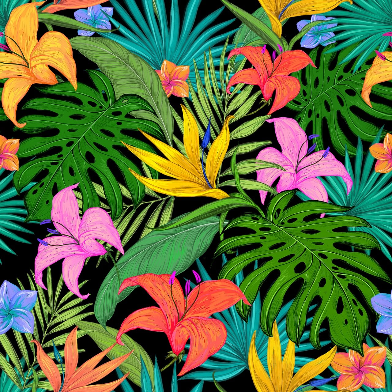 Download Tropical Greens, Sheets, Design. Royalty-Free Stock ...