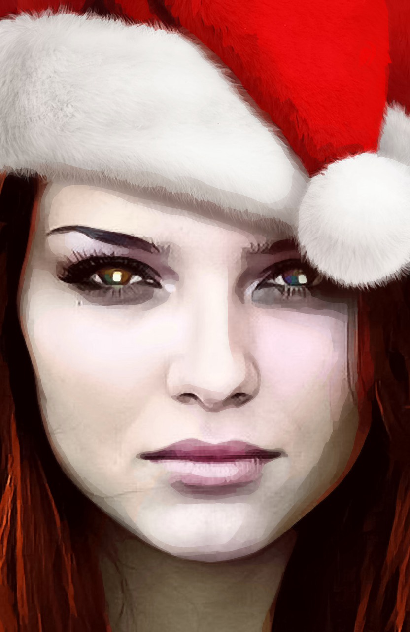 Download Christmas, Woman, Portrait. Royalty-Free Stock Illustration ...