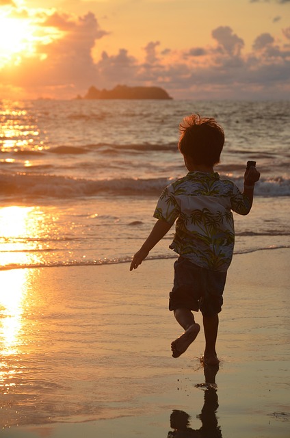 Sunset Kid Beach - Free photo on Pixabay
