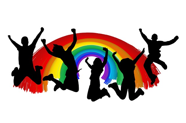 Download Rainbow, People, Cheers. Royalty-Free Stock Illustration Image ...