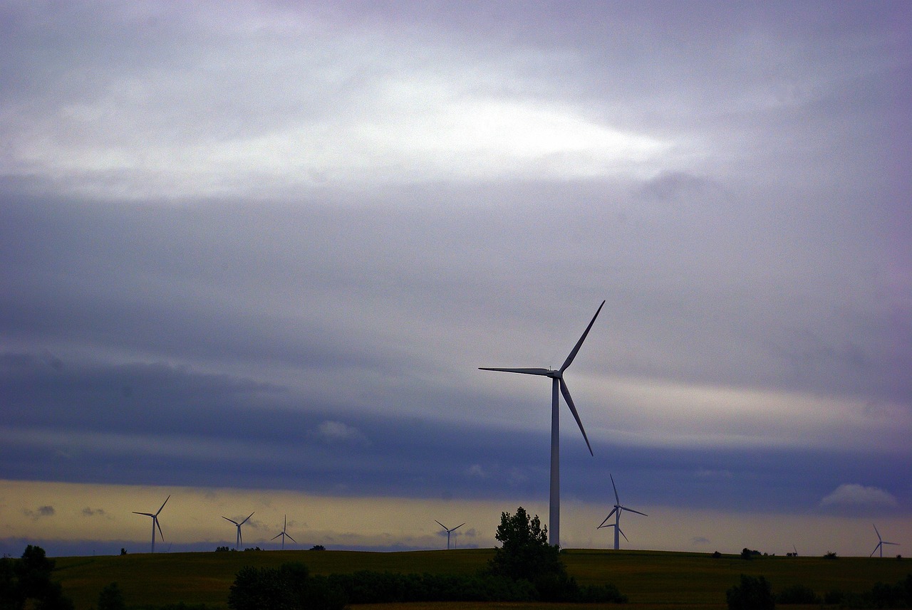 Wind Turbines Against Dark Clouds - Free photo on Pixabay - Pixabay