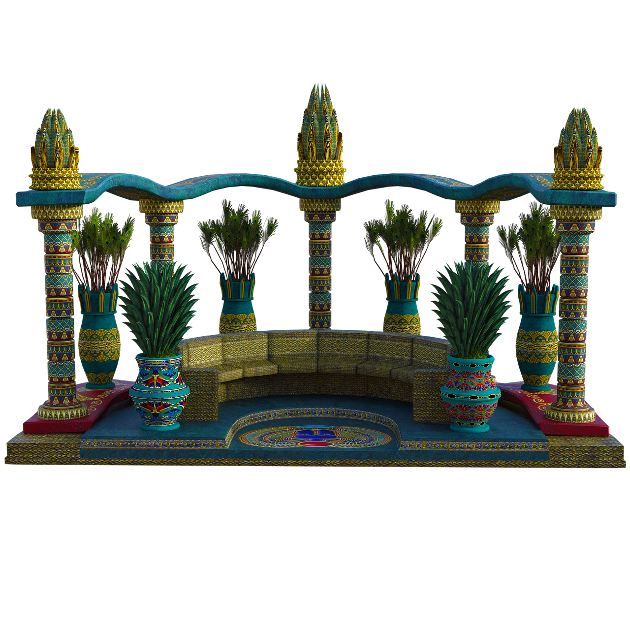 Download Temple, 3D, Colorful. Royalty-Free Stock Illustration Image ...