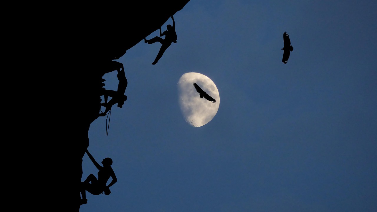 Night Moon Climbing - Free photo on Pixabay - Pixabay