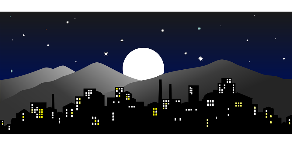 城市 在晚上的城市 夜 - 免费矢量图形Pixabay - Pixabay