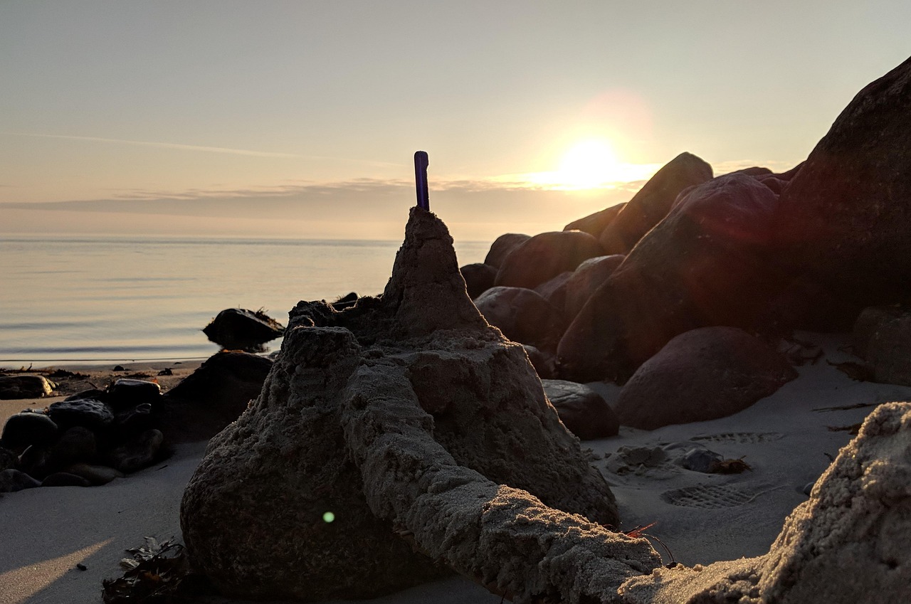 Sandburg Sonnenaufgang Meer - Kostenloses Foto auf Pixabay - Pixabay
