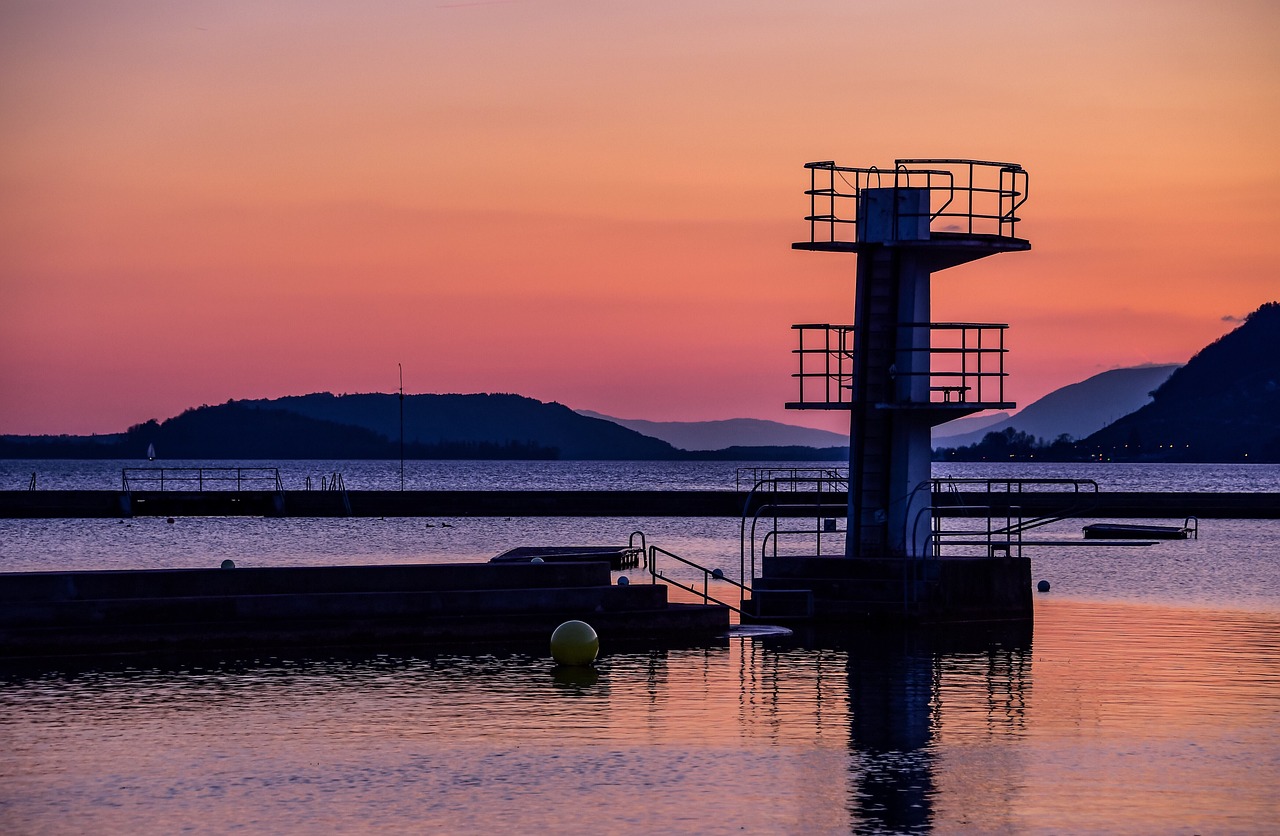 Coucher De Soleil Lac Plongeoir - Photo gratuite sur Pixabay