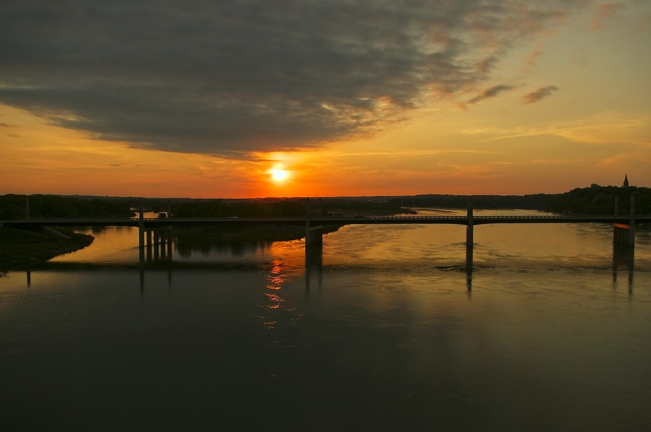 Sunset Over The Missouri River - Free photo on Pixabay