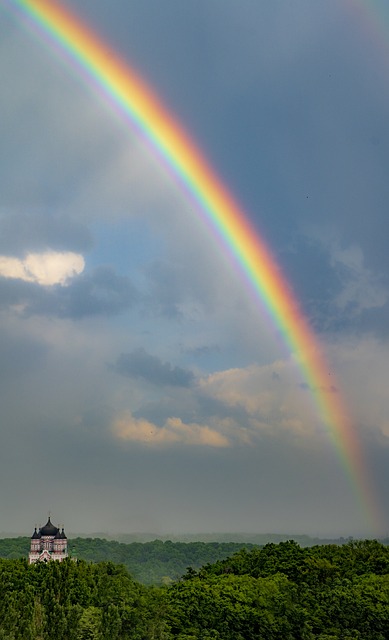 Rainbow Church Evening - Free photo on Pixabay - Pixabay