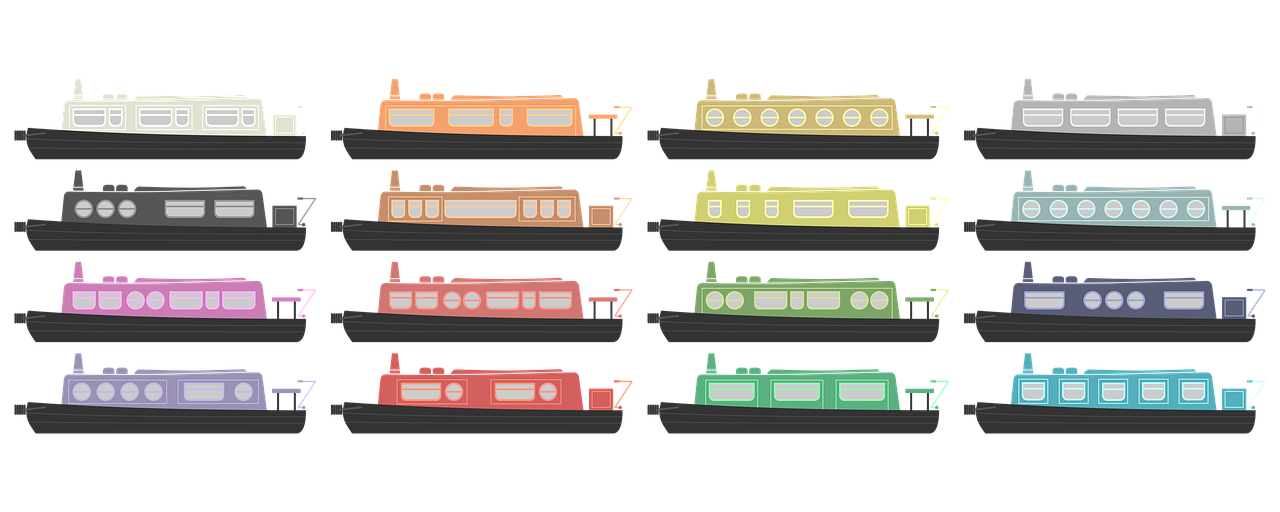 Download Narrow Boats Clip Art Stylized Royalty-Free Stock Illustration ...