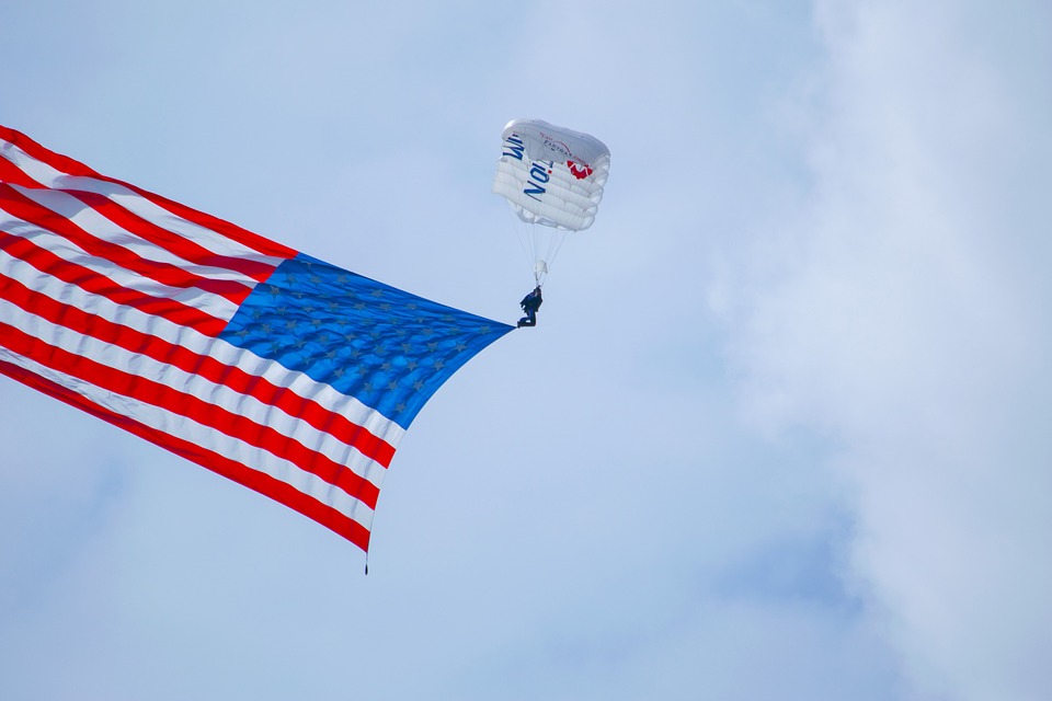 Parachute American Flag Skydiver - Free photo on Pixabay