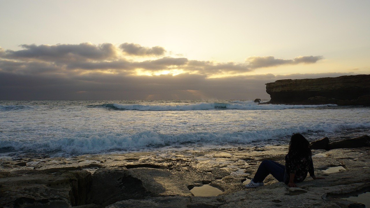 Femme Mer Océan Le Coucher Du - Photo gratuite sur Pixabay - Pixabay