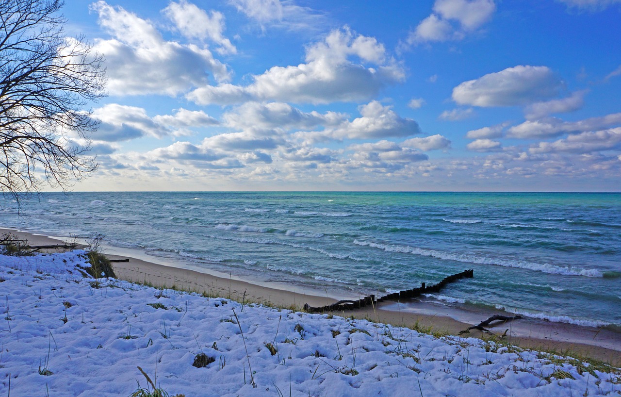 Fondos De Pantalla De Escritorio Del Lago Michigan En Invierno 7.421