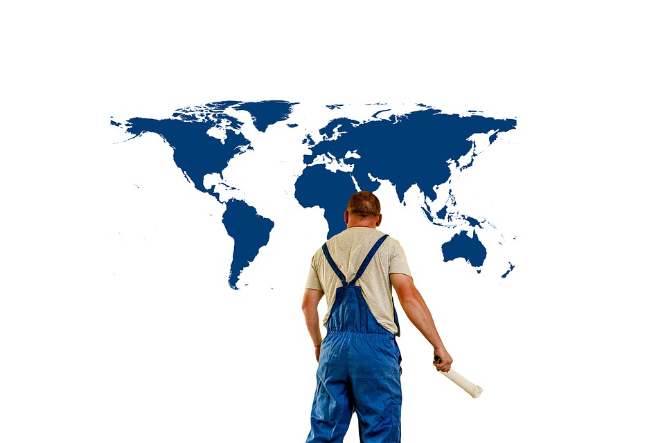 Download Painter, Continents, Man. Royalty-Free Stock Illustration ...