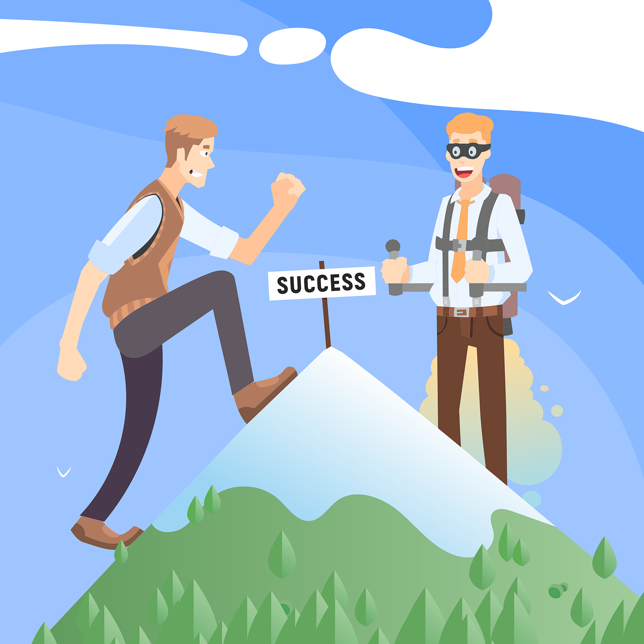 Kesuksesan Puncak Gunung - Gambar vektor gratis di Pixabay - Pixabay